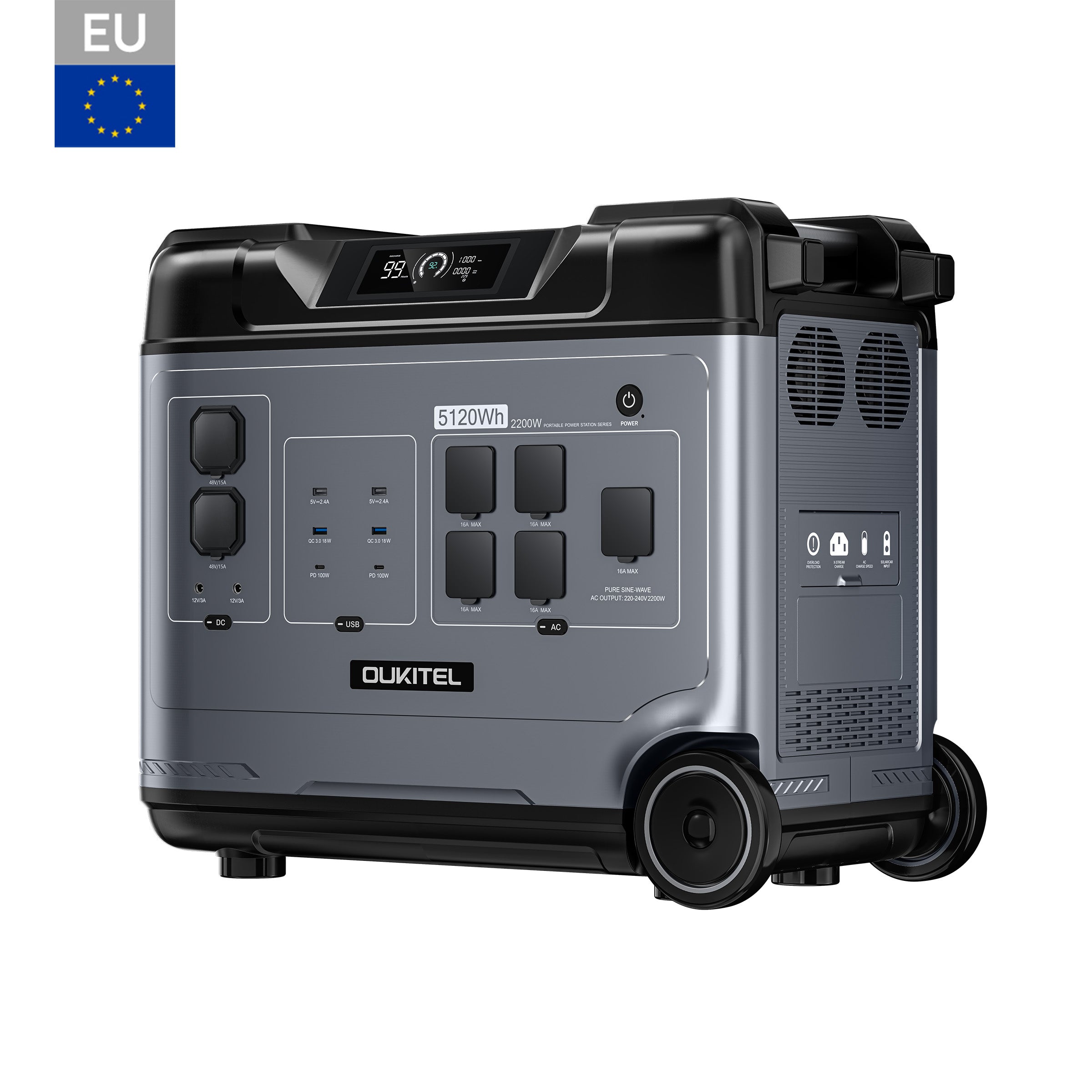 OUKITEL P5000 Énérateur Solaire 2200W/5120Wh – EU OUKITEL